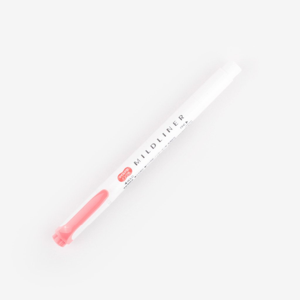 Mildliner Double-Sided Highlighter - Coral Pink | Mossery